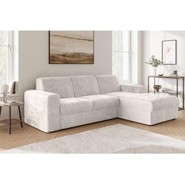 Ecksofa OTTO HOME, B:220cm H:77cm T:160cmbeige, 100% Polyester, Wohnzimmer, Sofas, "BORNHOLM 2.0 L-Form, Breite 220 cm, Verl&auml;ssliche Qualit&auml;t,