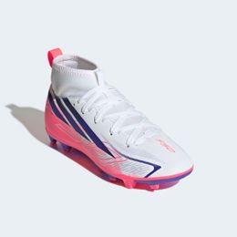 M&auml;dchen Fu&szlig;ballschuh "F50 HYPERFAST CLUB KIDS, FESTE B&Ouml;DEN/GEMISCHTE B&Ouml;DEN, HALBHOCH GESCHN", adidas Performance, Gr. 38cloud wei&szlig;, solar lila, solar