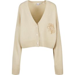 Karl Kani Damen Strickjacke "Karl Kani Kani Legacy Knit Cardigan"sand, Gr. M, unifarben, 100% Polyacryl, Strickjacken