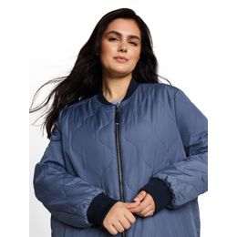 Tom Tailor PLUS Damen Langmantelsky captain blau, Gr. 52, unifarben, Web, Obermaterial: 100% Polyester, M&auml;ntel, im Blouson-Stil / Gro&szlig;e Gr&ouml;&szlig;en