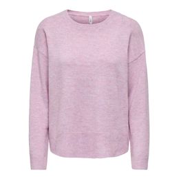Only Damen Strickpullover "ONLOLIVIA LS O-NECK CC KNT", rosa, Gr. S, meliert, Strick, Obermaterial: 84% Polyester, 7% Polyacryl, 5% Wolle, 4%