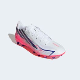 Damen Fu&szlig;ballschuh "F50 HYPERFAST LEAGUE, KUNSTRASEN", adidas Performance, Gr. 44cloud wei&szlig;, solar lila, solar turbo, Synthetik, Schuhe, Au&szlig;ensohle