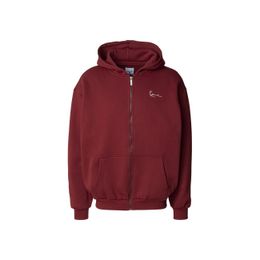 Karl Kani Herren Neopren-Hoodie "Karl Kani Small Signature Essential Os Zip Hoodie"dunkelrot, Gr. XS, mehrfarbig, 65% Baumwolle, 35% Polyester,