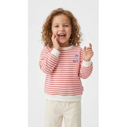 Marc O'Polo MARC O'POLO M&auml;dchen Sweatshirtcoral stripe, Gr. 116, Sweatware, Obermaterial: 100% Baumwolle, Sweatshirts, Reine Baumwolle, f&uuml;r kleine M&auml;dchen,