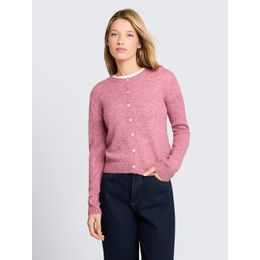 Damen Cardigandusty berry melange, Gr. XS, Tom Tailor Denim, meliert, Strick, Obermaterial: 50% Polyester, 24% Polyacryl, 20% Polyamid, 6% Alpaka,