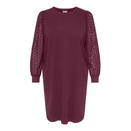 Only CARMAKOMA Damen Midikleid "CARDONNA L/S MIX O-NECK MIDI DRESS JRS"fig, Gr. S, unifarben, Jersey, Obermaterial: 60% Baumwolle, 40% Polyester,