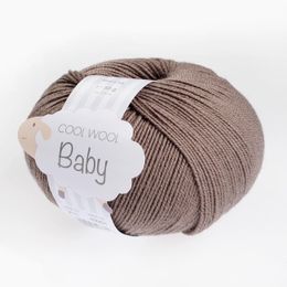 Cool Wool Baby, 50 g von Lana Grossa, Graubraun, aus Schurwolle