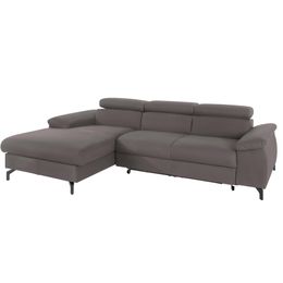 Ecksofa COTTA, B:244cm H:72cm T:166cmelephant, Microfaser (100% Polyester);Flachgewebe (100% Polyester), Wohnzimmer, Sofas, "Kitty L-Form, B: 242