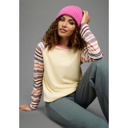 Kangaroos Damen Langarmshirtsanftes wei&szlig;, ros&eacute;, Gr. 48, Jersey, Obermaterial: 100% Baumwolle, Shirts, bequeme Passform, h&uuml;ftlange Form, aus Jersey,
