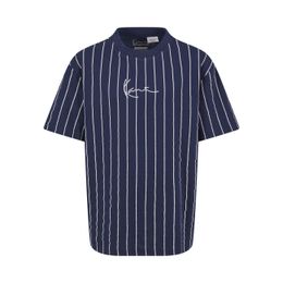 Karl Kani M&auml;dchen T-Shirt "Karl Kani Small Signature Essential Pinstripe Tee Junior"dunkelblau, wei&szlig;, Gr. 110, gestreift, 100% Baumwolle, Shirts