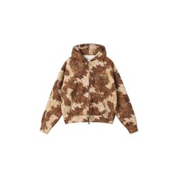 Herren Neopren-Hoodie "Another Cotton Lab Another Signature Zip Hoodie", braun, Gr. M, ANOTHER COTTON LAB, unifarben, 80% Baumwolle, 20% Polyester,