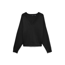 V&eacute;ro Moda VERO MODA Damen Strickpullover "VMHOLLY KARIS LS V-NECK PULLOVER BOO"schwarz, Gr. L, unifarben, Strick, Obermaterial: 50% Viskose, 28% Polyester, 22%