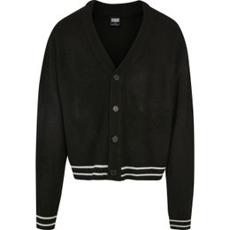 Urban Classics Herren Cardigan "Urban Classics Herren Sporty Boxy Cardigan"schwarz, Gr. XL, unifarben, 95% Polyacryl, 5% Polyamid, Strickjacken