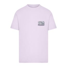 MisterTee Herren T-Shirt "MisterTee City Race Unleashed Power Tee", rosa, Gr. XS, bedruckt, 100% Baumwolle, Shirts