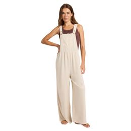 Roxy Damen Jumpsuit "Easy Isle", beige, Gr. M, Obermaterial: 85% Viskose, 15% Leinen., Overalls