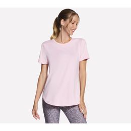 Skechers Damen Funktionsshirt "Tunic Tee", rosa, Gr. M, Jersey, Obermaterial: 91% Polyester, 9% Elasthan, Shirts, mit Markenlabel, aus Polyester und