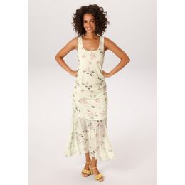 Aniston CASUAL Damen Sommerkleid, bunt, Gr. 48, bedruckt, gebl&uuml;mt, Mesh, Obermaterial: 95% Polyamid, 5% Elasthan. Futter: 100% Polyester, Kleider,