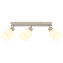 Globo LIGHTING Deckenspot "TRENT", 3, &Oslash; 8cm H: 18,5cm, 1 Stk., beige, Wohnzimmer, Leuchten, Drehbarer Strahler f&uuml;r Wohn- & Esszimmer sandfarben matt