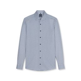 OLYMP Herren Businesshemd "OLYMP Luxor 24/Seven, Modern Fit, New Kent"bleu, Gr. 44, 92% Baumwolle, 8% Elasthan, Hemden