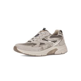 ROLLINGSOFT Damen Keilsneaker, Gr. 38, beige, Glattleder, Textil, Ziegenveloursleder, Schuhe, Schn&uuml;rer, Halbschuh, Freizeitschuh im modischen