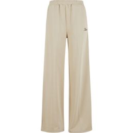 Karl Kani Damen Jogginghose "Karl Kani Kani Script Wide Leg Sweatpants"sand, Gr. M, unifarben, 70% Polyester, 30% Baumwolle, Hosen