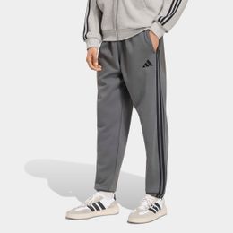 Herren Sporthose "ESSENTIALS 3-STREIFEN, SCHMAL ZULAUFEND, B&Uuml;NDCHEN"grau five, schwarz, normal, gr., Gr. XXXL, adidas Sportswear, Obermaterial: 70%