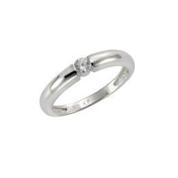 ZEEme Silber Ring Silber 925 rhodiniert mit Zirkonia wei&szlig;