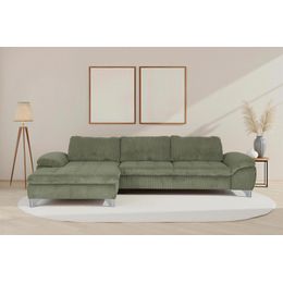 Ecksofa DIE PLANBAR, B:318cm H:84cm T:180cm, gr&uuml;n, 100% Polyester, Wohnzimmer, Sofas, "Recamiere MP-IN14007 L-Form, Breite 318 cm", wahlweise mit