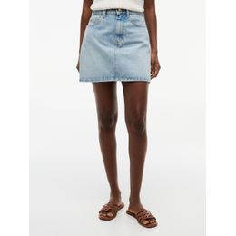 Tommy Hilfiger Damen Jeansrock "MINI SKIRT CAM LIGHT HW"cam light, Gr. M, unifarben, Denim/Jeans, Obermaterial: 100% Baumwolle, R&ouml;cke, aus Baumwolle,