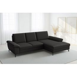 Sit & More Ecksofa SIT & MORE, B:264cm H:89cm T:174cmschwarz, Wohnzimmer, Sofas, "Chelsea L-Form, B: 264 cm, Leder, inkl. Sitztiefen-&Armteilverstellung",
