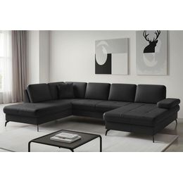 Sit & More Wohnlandschaft SIT & MORE, B:300cm H:83cm T:202cmschwarz, Sofas, "Morris Jubi, Breite 300 cm", mit Armteilfunktion, optional mit Schlaffunktion