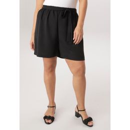 ANISTON PLUS Damen Webshortsschwarz, Gr. 52, unifarben, Web, Obermaterial: 100% Polyester, Hosen, in weicher Pique-Qualit&auml;t