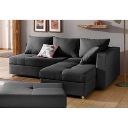 Ecksofa Home Affaire, B:217cm H:80cm T:182cmanthrazit, Struktur fein (100% Polyester);Microfaser PRIMABELLE (100% Polyester), Wohnzimmer, Sofas,