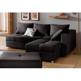 Ecksofa Home Affaire, B:217cm H:80cm T:182cmanthrazit, Struktur fein (100% Polyester);Microfaser PRIMABELLE (100% Polyester), Wohnzimmer, Sofas,