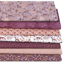 buttinette Patchwork- und Quiltpaket "Reh & Hase", braun-color