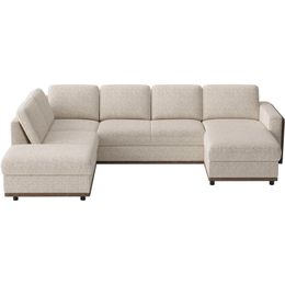 Sit & More Wohnlandschaft SIT & MORE, B:305cm H:85cm T:212cmcappuccino, 100% Polyester, Sofas, "Cordoba", wahlweise mit Schlaffunktion und Bettkasten oder