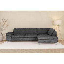 Ecksofa DIE PLANBAR, B:306cm H:84cm T:197cmfamosa anthrazit, 100% Polyester, Wohnzimmer, Sofas, "Ottomane MP-IN14007 L-Form, Breite 306 cm",