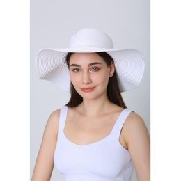 Lucky Bees Sonnenhut in Wei&szlig; - 67% | Damen-muetzen-caps