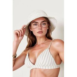 Lucky Bees Sonnenhut in Wei&szlig; - 66% | Damen-muetzen-caps