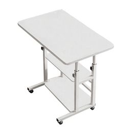 Livingandhome Laptoptisch, Wei&szlig;, Metall, 37x90x60 cm, Arbeitszimmer, Schreibtische, Laptoptische