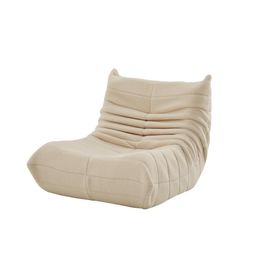 Okwish Liegesessel, Beige, Textil, 110x79x85 cm, Wohnzimmer, Sessel, Polstersessel