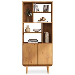 Idimex Wohnzimmerschrank, Eiche, Holz, Kiefer, Vintage, 80x188x37 cm, FSC Mix, Wohnzimmer, Regale, B&uuml;cherregale
