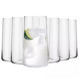 Krosno Glass Longdrinkgl&auml;ser,, Transparent, Glas, 0.55 L, Zylindrisch, Hergestellt in Europa, geschmacks- und geruchsneutral, Essen & Trinken, Gl&auml;ser, Longdrinkgl&auml;ser