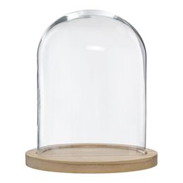 Atmosphera Createur d&acute;interieur Deko-Glaskuppel, Beige, Glas, 23x29.5x23 cm, Dekoration, Skulpturen & Dekoobjekte, Dekoobjekte