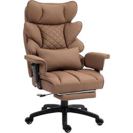 Gaming-Stuhl, Braun, Leder, 1-Sitzer, 76x121x60 cm, Kinder- & Jugendzimmer, Jugendm&ouml;bel, Gamingst&uuml;hle