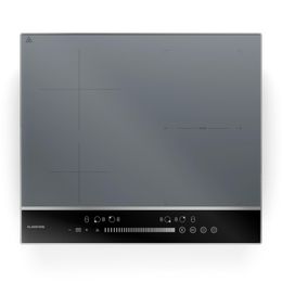 Klarstein DualTone Hybrid Induktionskochfeld Flex Zone LED Display Slider Control 7200 W Silber