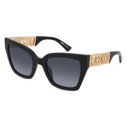 Love Moschino Moschino 161/S | Damen-Sonnenbrille | Fassung: Vollrand, Cat Eye, Acetat, Schwarz | Glasfarbe: Grau