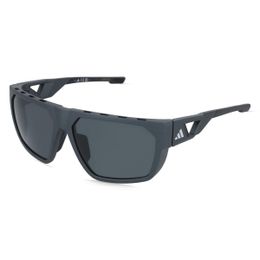 Adidas Sport SP0097 | Herren-Sonnenbrille | Fassung: Vollrand, Oval, Kunststoff, Schwarz Matt | Glasfarbe: Grau Verlaufend