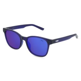Puma PJ0087S | Kinder-Sonnenbrille | Fassung: Vollrand, Eckig, Kunststoff, Blau | Glasfarbe: Blau