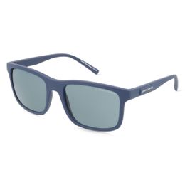 Armani Exchange 0AX4145S | Herren-Sonnenbrille | Fassung: Vollrand, Eckig, Kunststoff, Blau Matt | Glasfarbe: Blau